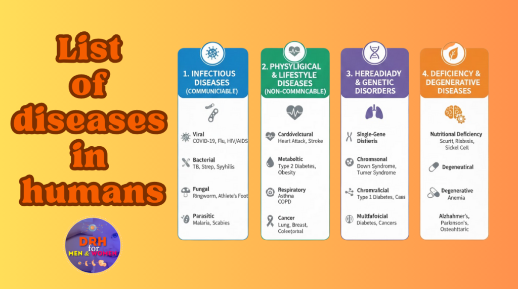 list of diseases in humans - Reproductive Health